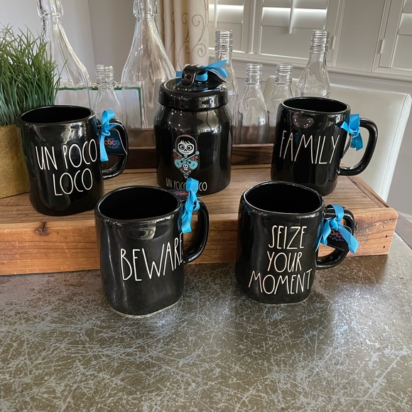 Rae Dunn | Kitchen | Rae Dunn Disney Shiny Black Coco Mug Set Matching ...